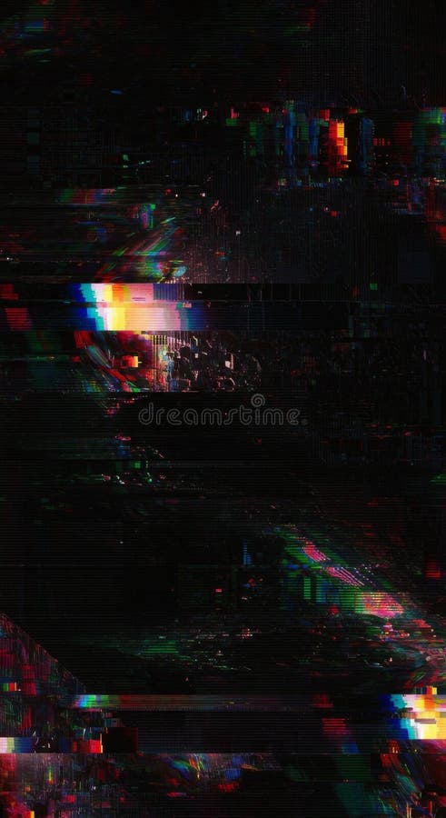 Abstract Glitch Art Background with Colorful Pixel Distortion Stock ...