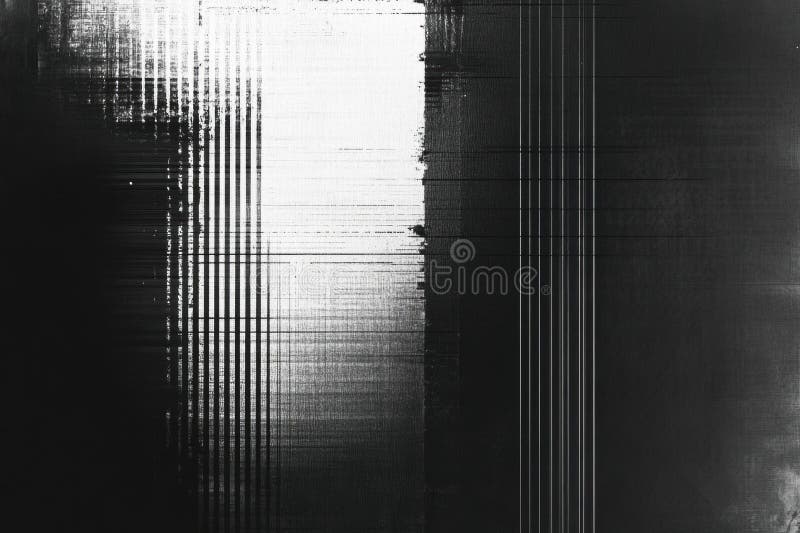 Abstract Glitch Art, Black and White Digital Noise Texture Stock Photo ...