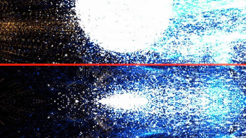 Abstract Glitch Art with Blue and Black Pixel Distortion Stock Footage ...