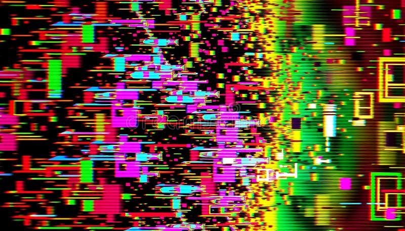 Glitch Art Abstract Colorful, Digital Distortion Effect, Stock Photo ...