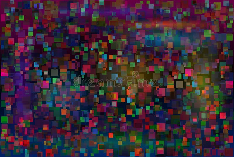 Abstract Glitch Background. Square Colorful Noise Texture Stock Vector ...
