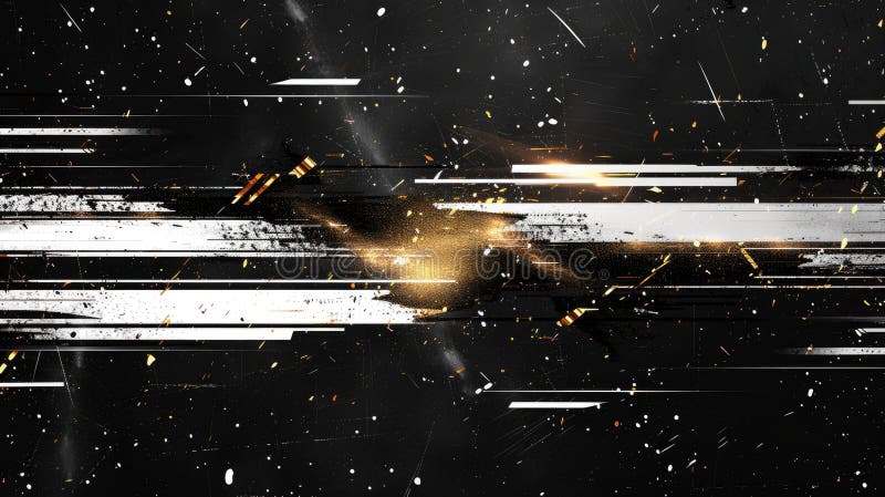 Abstract of Glitch with Digital Pixel Effect Scatter Around Background ...