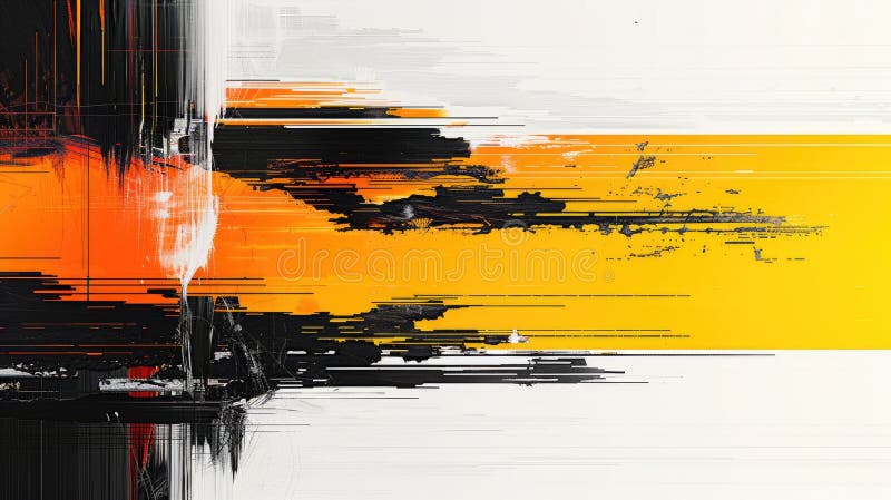 Abstract of Glitch with Digital Pixel Effect Scatter Around Background ...