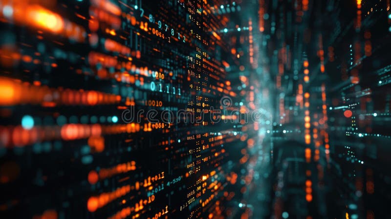 Abstract of Glitch with Digital Pixel Effect Scatter Around Background ...