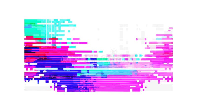 Abstract Glitch Effect Horizontal Lines Vector Graphic, Vector Design ...