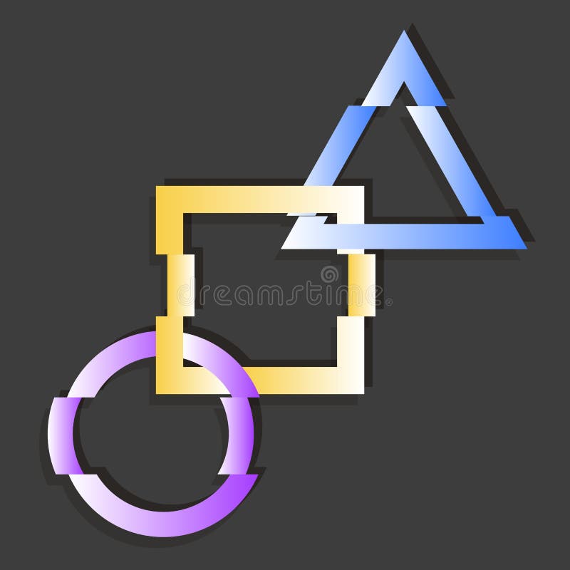 Triangle Interlaced with Three Circle Segments, a Trinity Emblem Stock ...