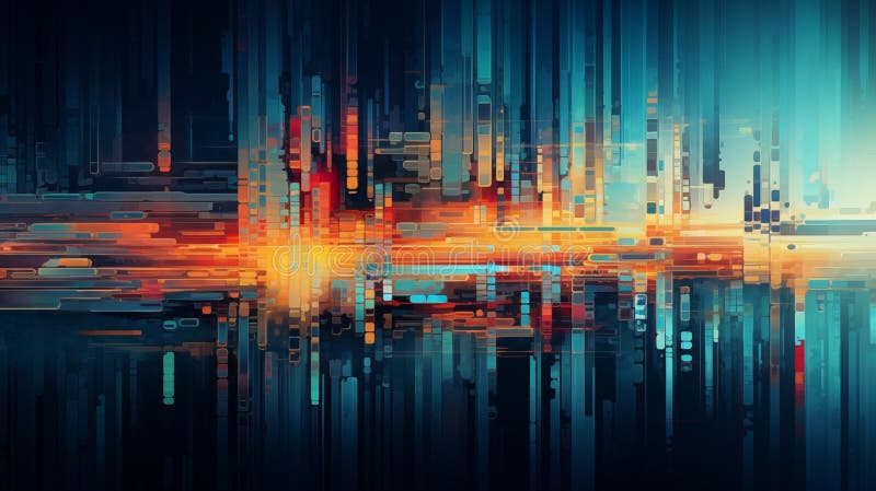 Abstract Glitch Patterns on Background with Muted Tones, AI Generated ...
