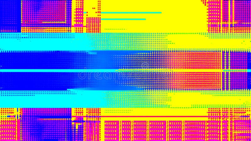 Abstract Glitch Pixelated Colorful Background Stock Illustration ...