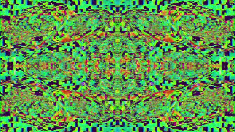 Abstract Glitch Psychedelic Texture Seamless Loop Pattern. VFX Fractal ...