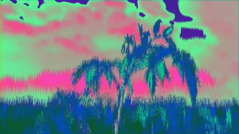 Abstract Glitch Psychedelic Texture Seamless Loop Pattern. VFX Fractal ...