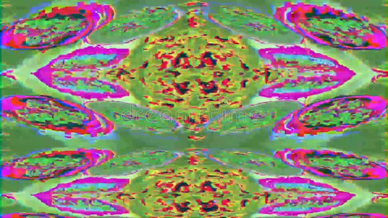 Abstract Glitch Psychedelic Texture Seamless Loop Pattern. VFX Fractal ...