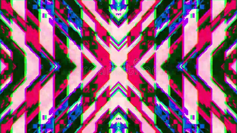 Abstract Glitch Psychedelic Texture Seamless Loop Pattern. VFX Fractal ...