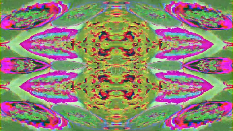 Abstract Glitch Psychedelic Texture Seamless Loop Pattern. VFX Fractal ...