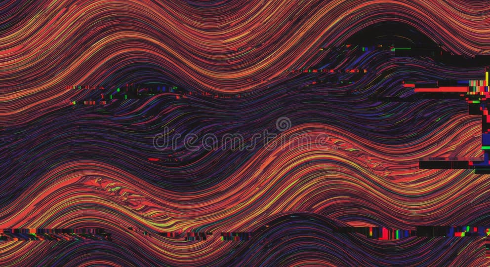 Abstract Glitch Wave Background Texture Stock Illustration ...