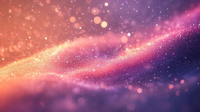 Abstract Glitter Background, Sparkling Light Particles and Wavy Pattern ...