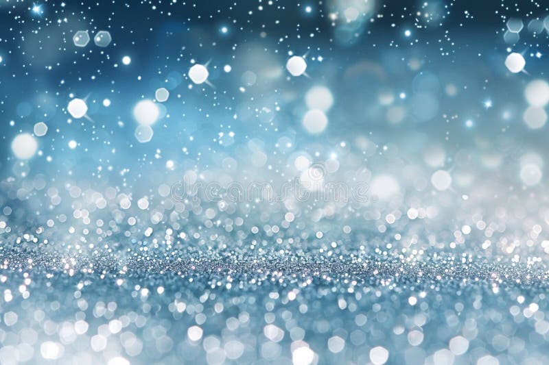 Abstract Glitter Sparkle Light Background Featuring Cool Ice Blue and ...