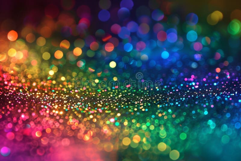 Abstract Glitter Sparkle Light Background with a Mix of Vibrant Rainbow ...