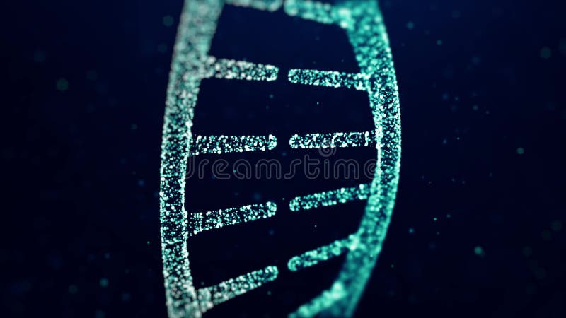 Abstract Glittering DNA Double Helix with Depth of Field Stock Footage ...