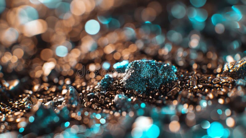 Abstract Glittering Metallic Particles - Bokeh Background Texture Stock ...