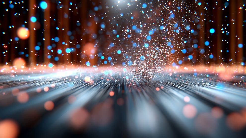 Abstract Glittering Particles Background Design Stock Illustration ...