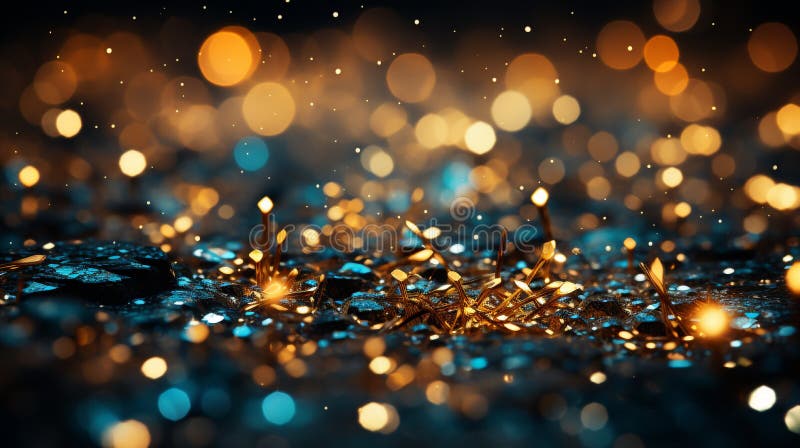 Abstract Glittering Texture with a Mix of Gold and Blue. AI Generated ...