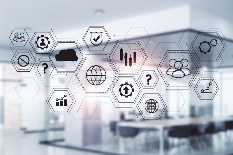 Abstract Global Business Interface Stock Illustration - Illustration of ...