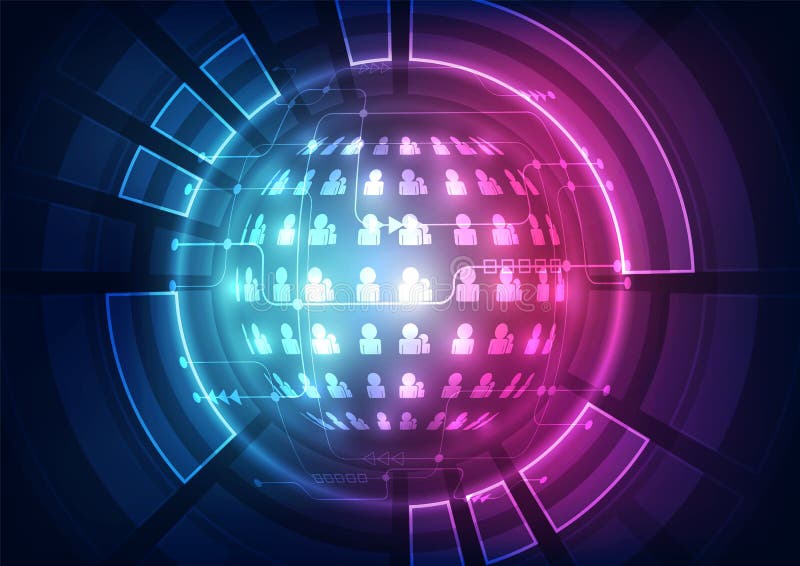 Abstract Global Communication System Future Technology Background ...