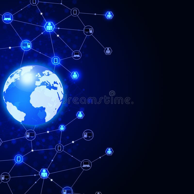 Abstract Global Communications Stock Illustration - Illustration of ...
