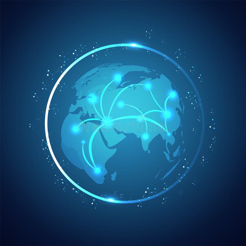 Abstract Global Digital Connection and Future Technology Concept ...
