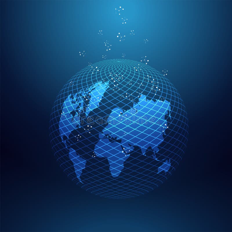 Abstract Global Digital Connection and Future Technology Concept ...