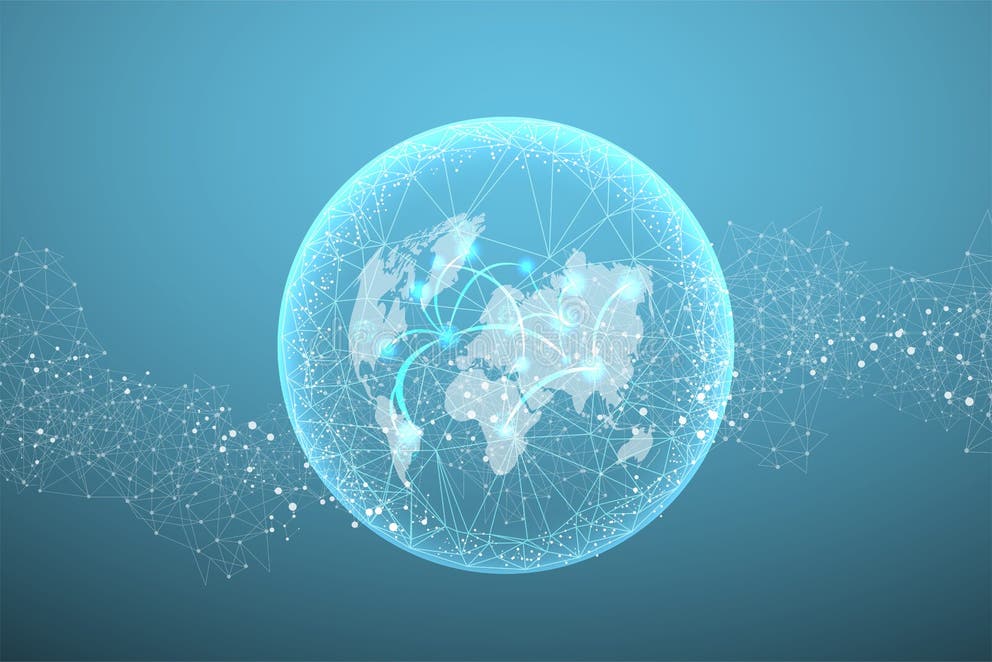 Abstract Global Digital Connection and Future Technology Concept ...