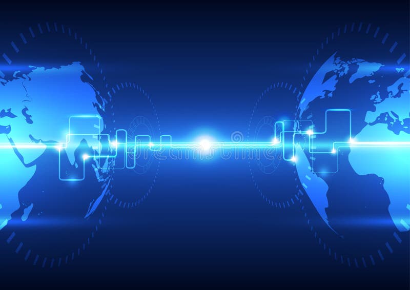 Abstract Global Future Technology Background, Vector Illustration Stock ...