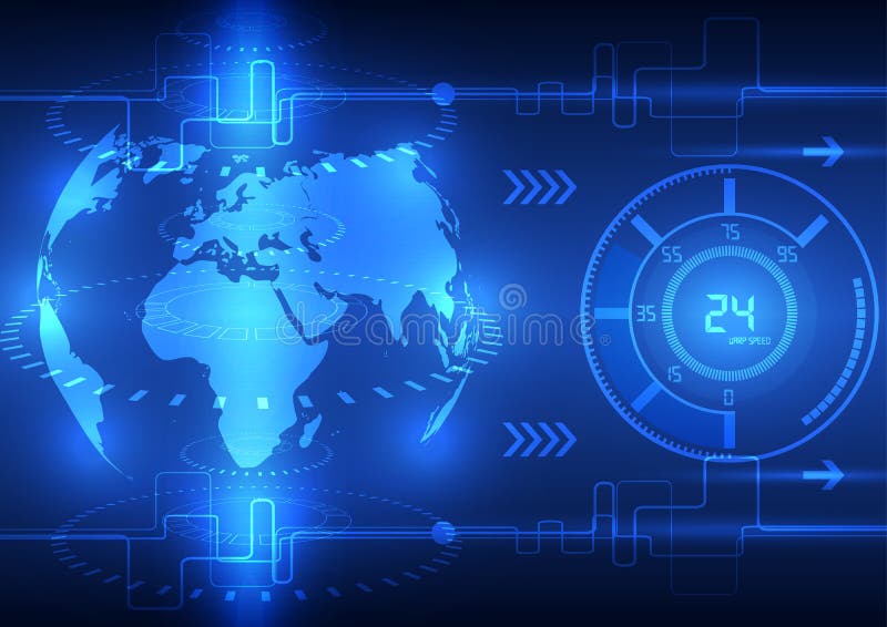 Abstract Global Future Technology Background, Vector Illustration Stock ...