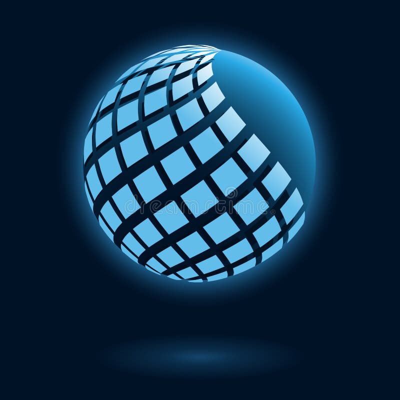 Abstract globe icon. stock vector. Illustration of world - 23900251