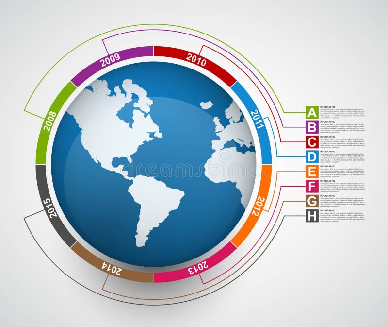 Abstract Global Infographic Design Template. Stock Vector ...
