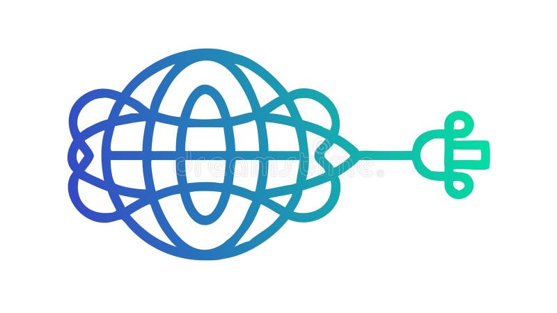 Abstract Global Network with Broken Connection, Vector Design ...