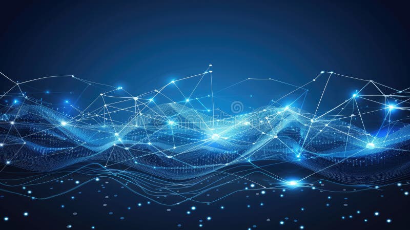 Abstract Global Network and Connectivity Concept, Digital World with ...