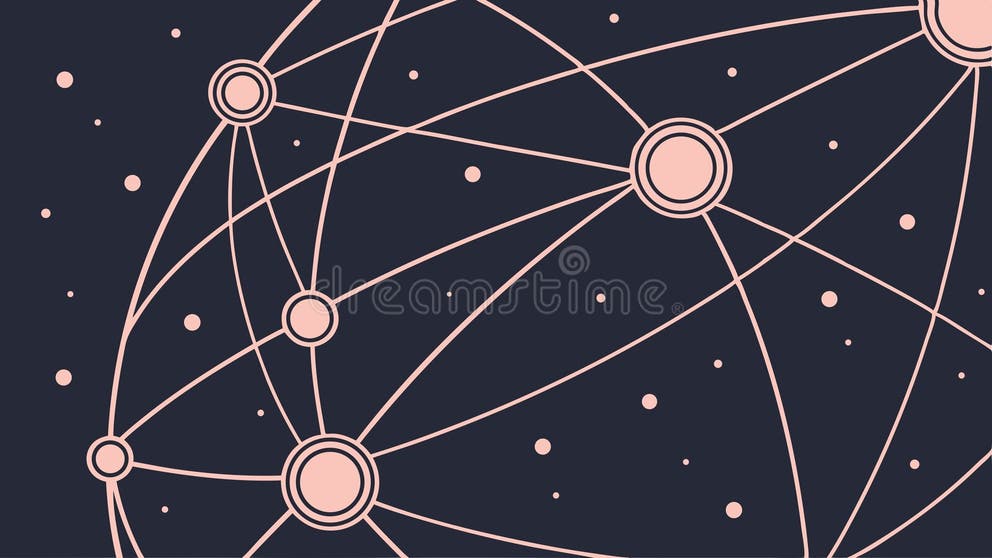 Abstract Global Network, Interconnected Technology, Vector Design ...