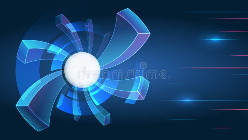 Abstract Global Sci Fi Concept. Digital Internet Communication on Blue ...