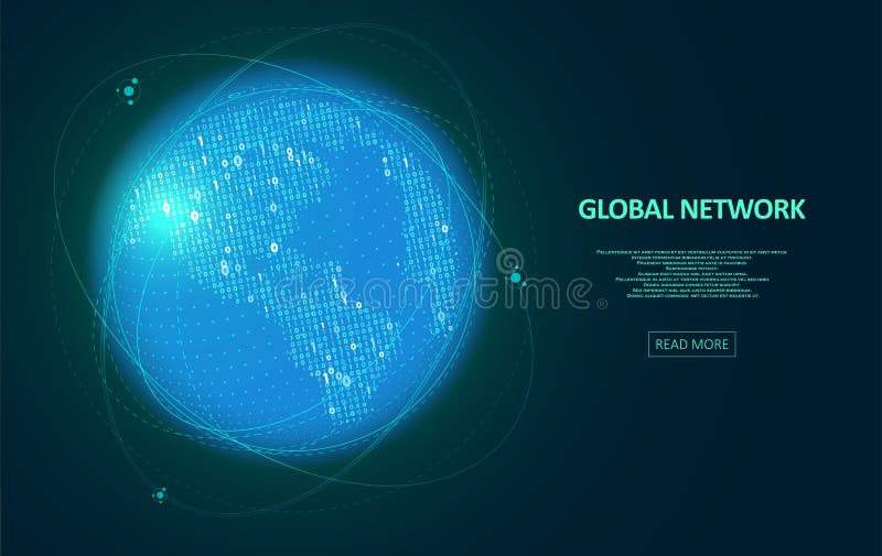 Abstract Global Technology Background Stock Vector - Illustration of ...