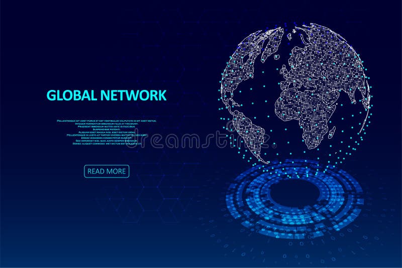 Abstract Global Technology Background Stock Vector - Illustration of ...