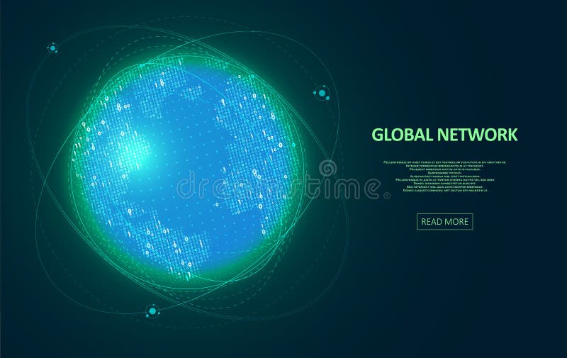 Abstract Global Technology Background Stock Vector - Illustration of ...