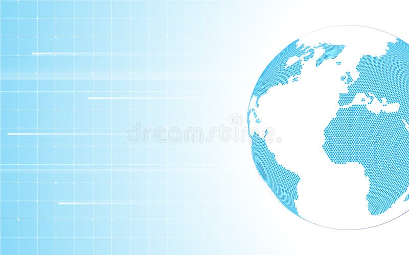 Abstract Global World Map Circle Texture with Rectangle Pattern Clean ...