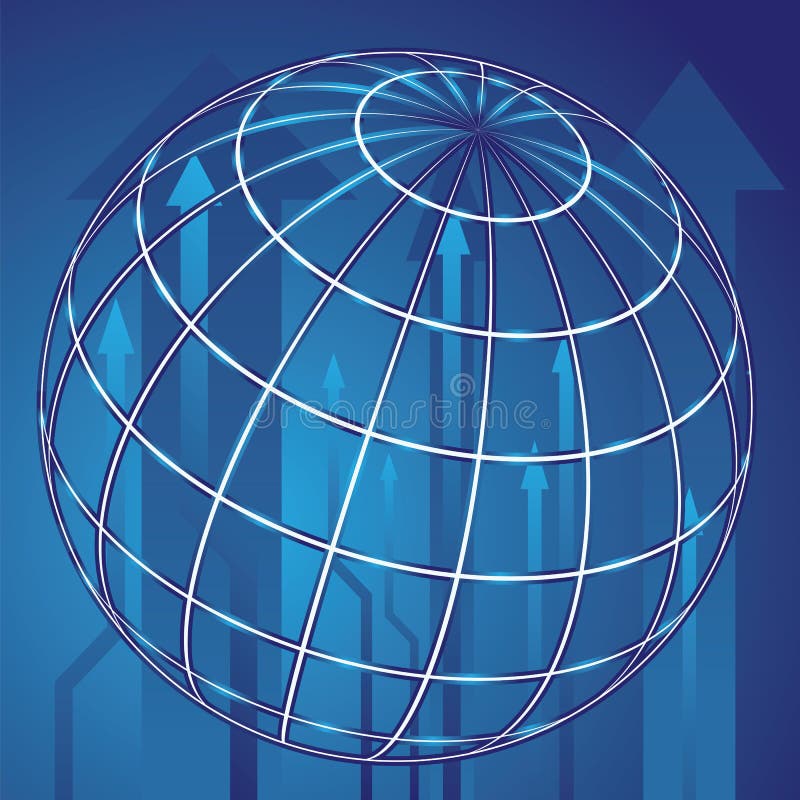 Abstract Globe Blue Background Stock Vector - Illustration of global ...
