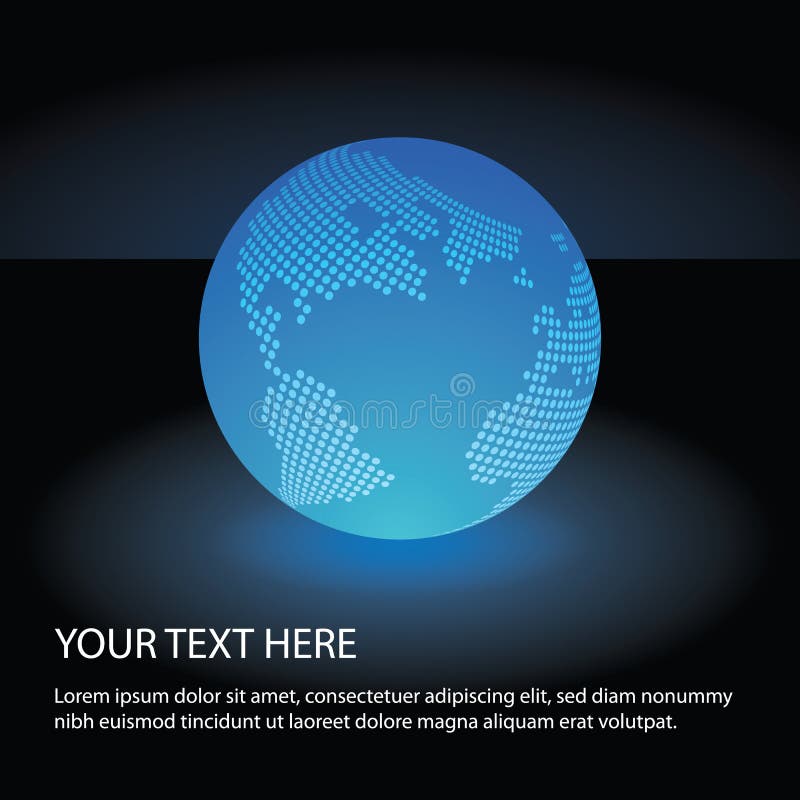 Abstract Globe Design with World Map Stock Vector - Illustration of ...