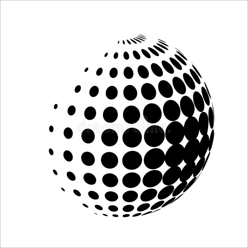 Halftone Globe Logo Vector Symbol Icon Design Stock Illustrations ...