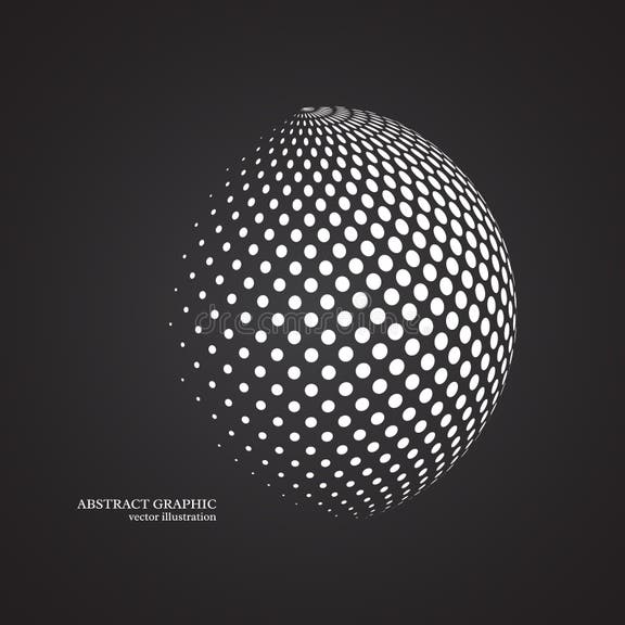 Halftone Black White Sphere Stock Illustrations – 3,635 Halftone Black ...