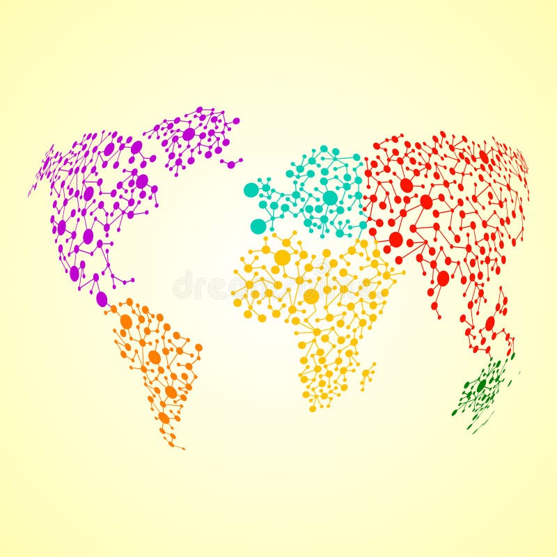 Abstract Globe Earth from Molecule Structure Stock Vector ...