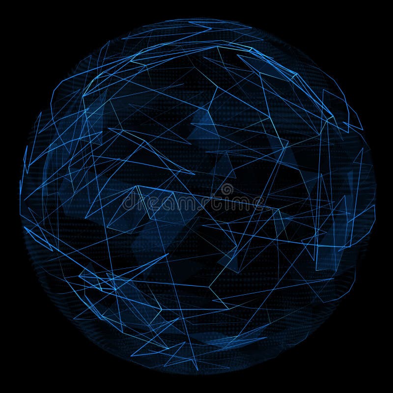 Abstract Globe Glow Blue Line Stock Photo - Image of design, earth ...