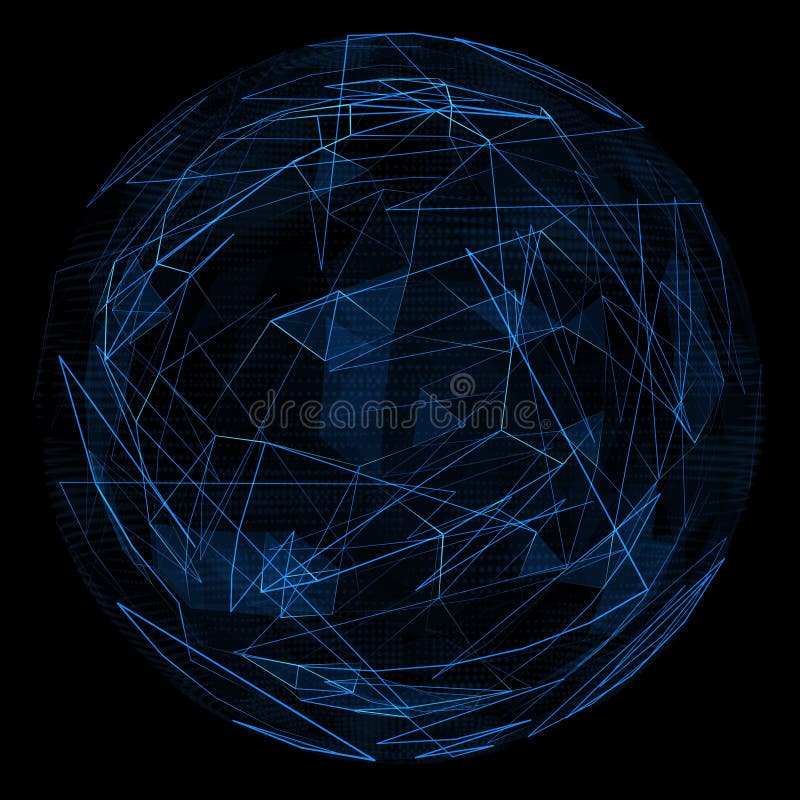 Abstract Globe Glow Blue Line Stock Photo - Image of ball, corporate ...